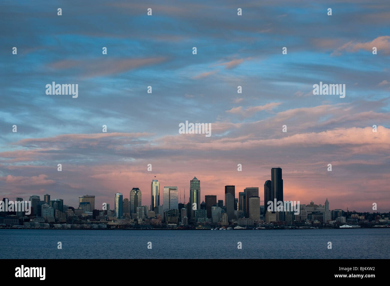 A beautiful sunset taken from West Seattle. A rain squall passed the ...