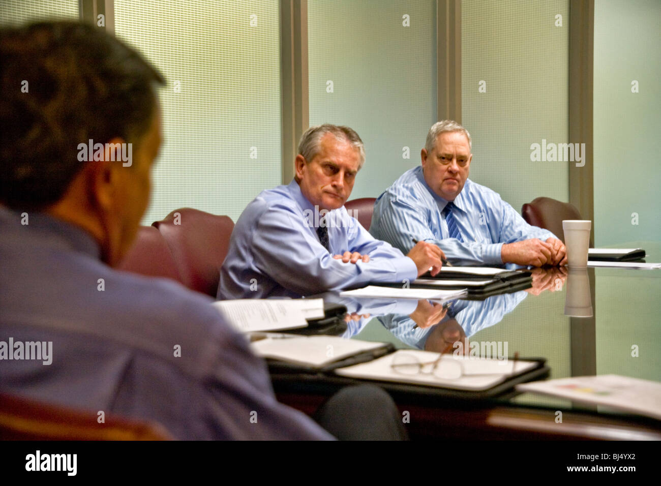 The Santa Ana, California, Chief of Police (far left) conducts a weekly ...