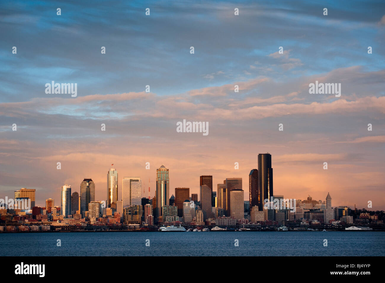 A beautiful sunset taken from West Seattle. A rain squall passed the ...