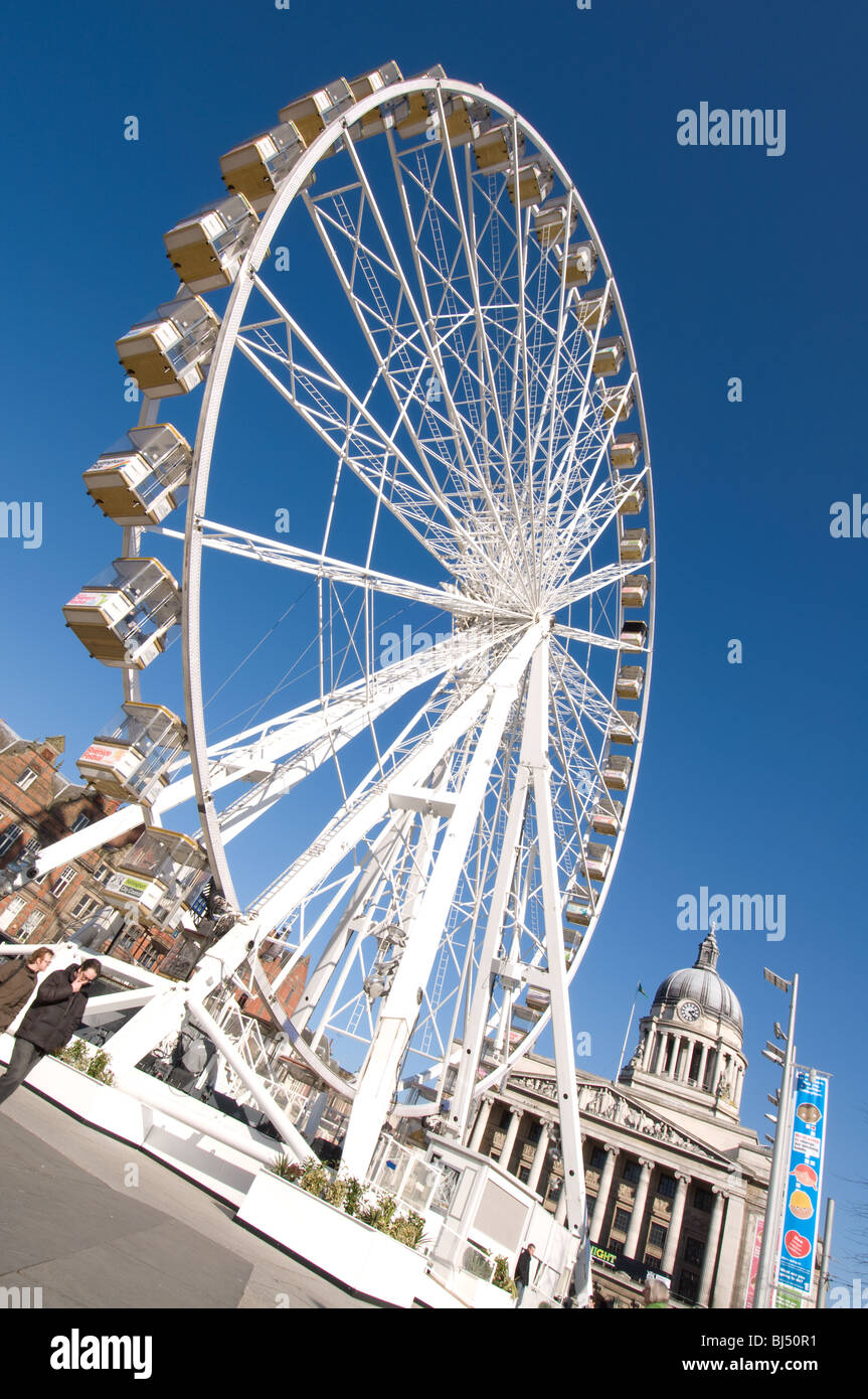 Nottingham Eye in the Market Square with the Council House Stock Photo ...