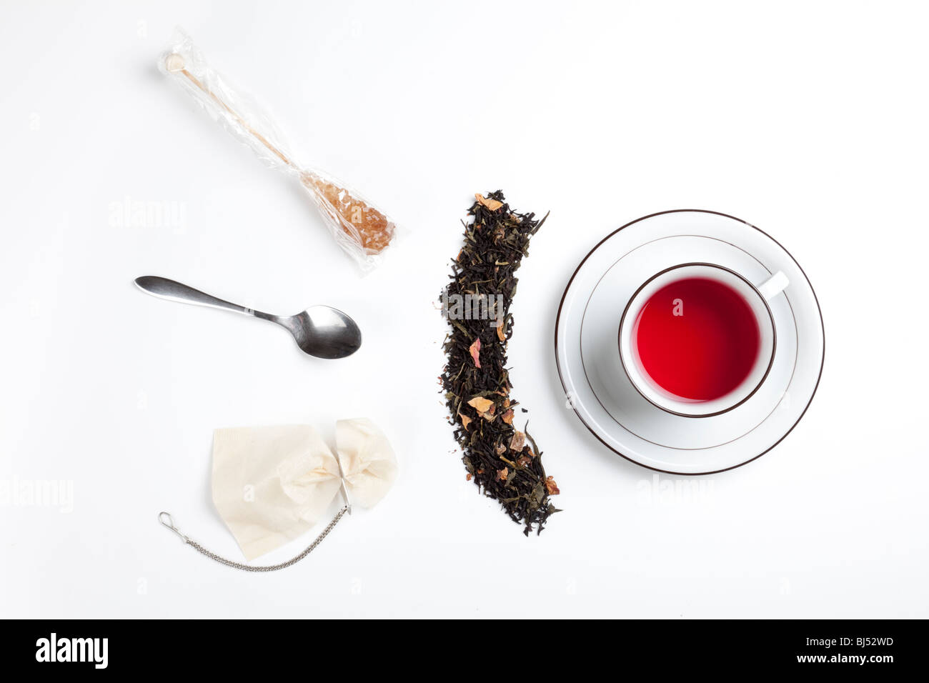 a white cup of tea Stock Photo - Alamy