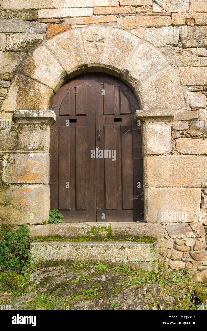 Entrance to the Encarnacion chapel, beside the Roman bridge of Ponte ...