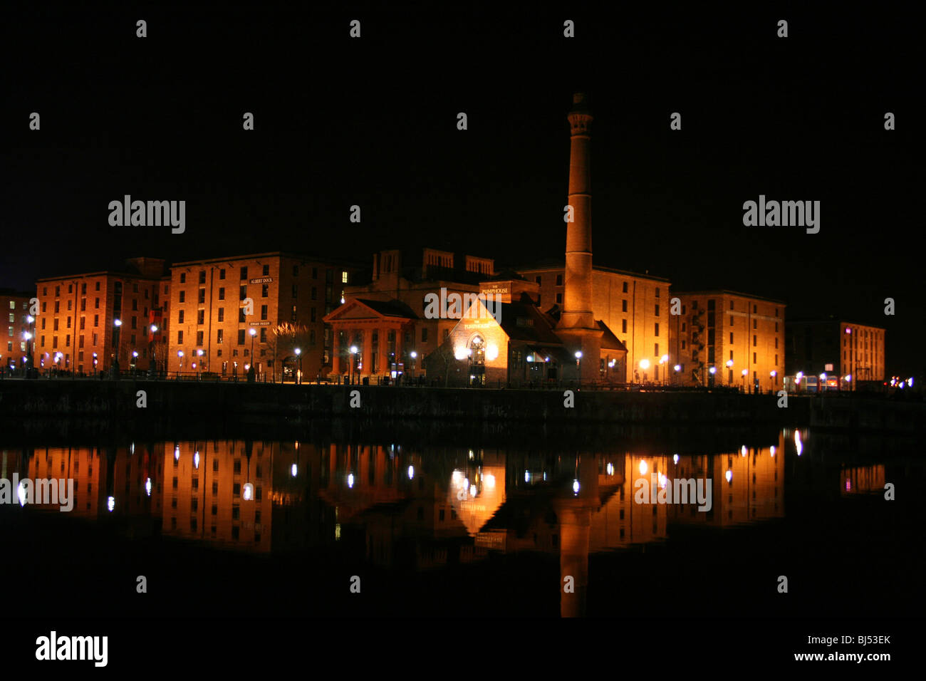 The Docks At Night, Liverpool, Merseyside, UK Stock Photo - Alamy