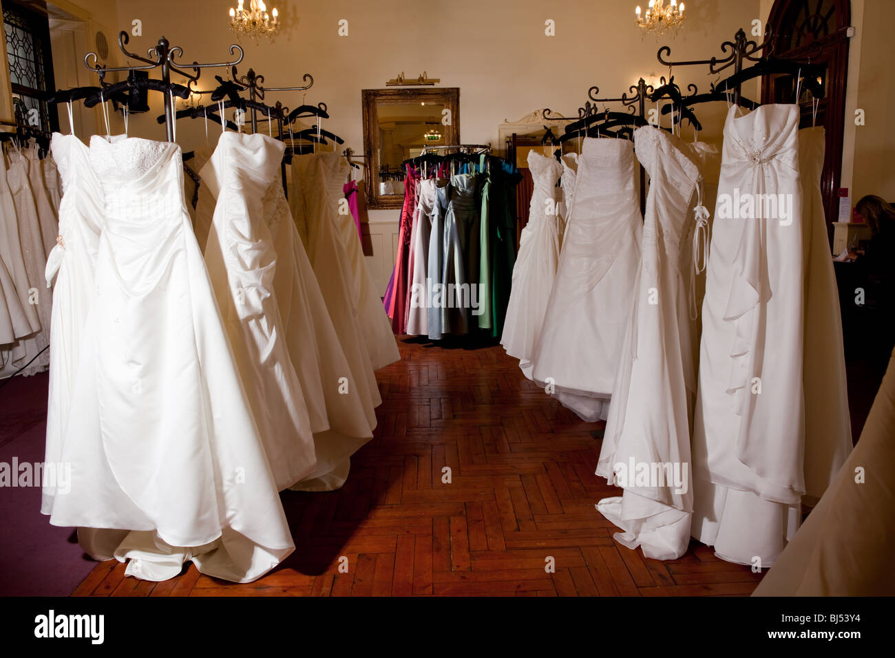 The interior of a high class wedding shop Stock Photo - Alamy