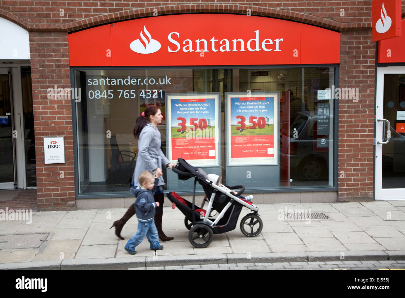 Santander bank branch high street Colchester Essex England Stock Photo ...
