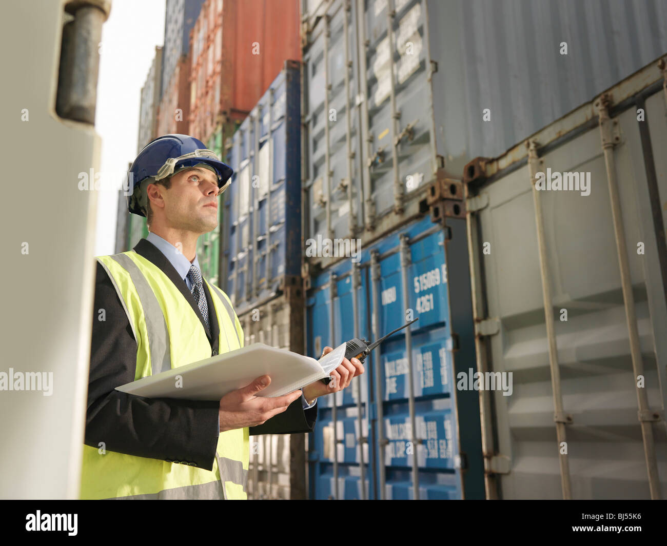 Examining Cargo Containers Stock Photos & Examining Cargo Containers ...