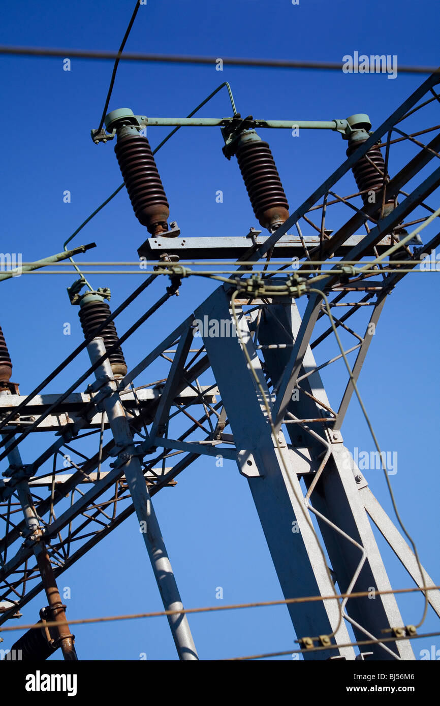 Overhead gantry power lines hi-res stock photography and images - Alamy