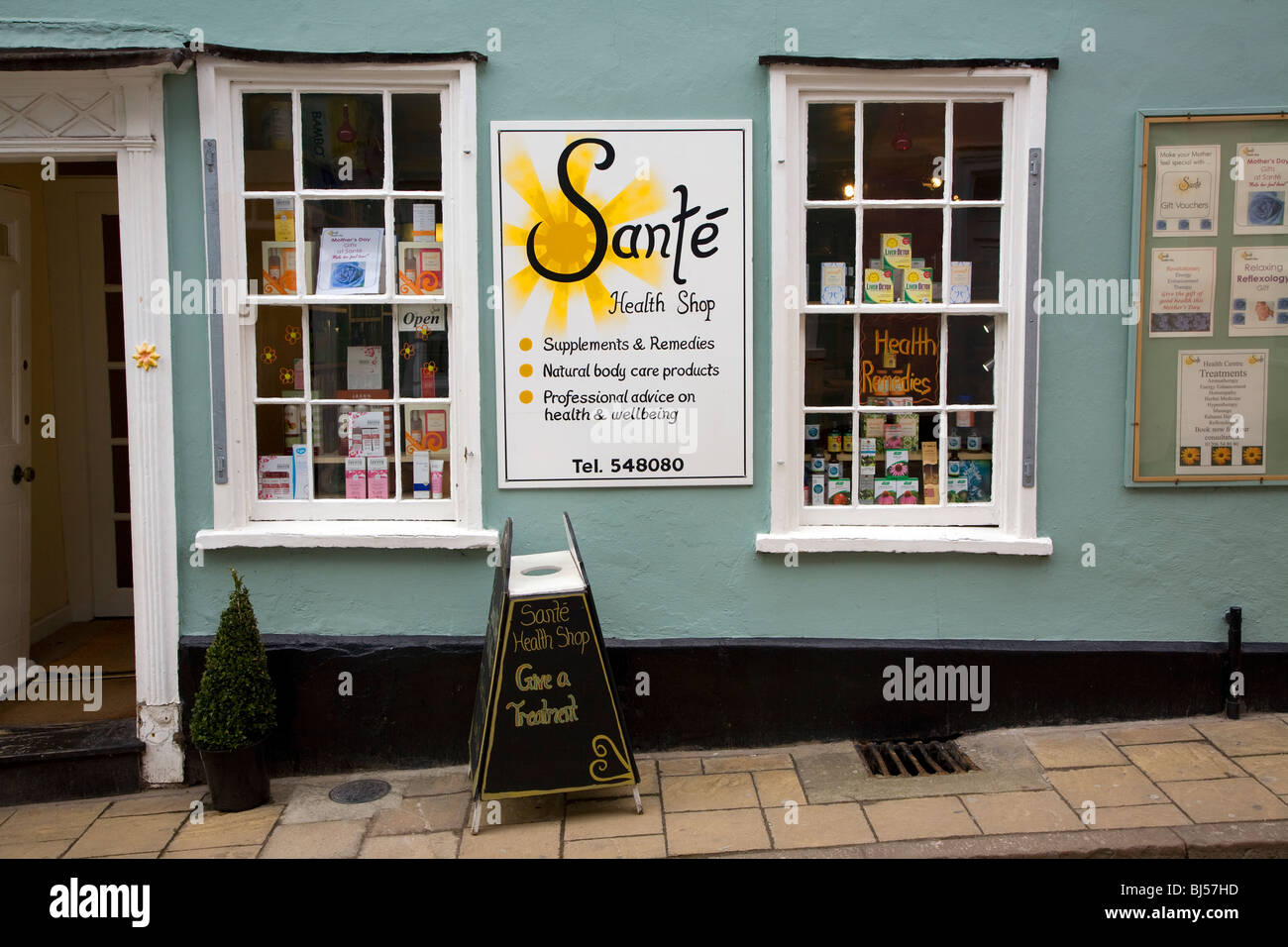 Sante health food shop Trinity Street Colchester Essex Stock Photo - Alamy