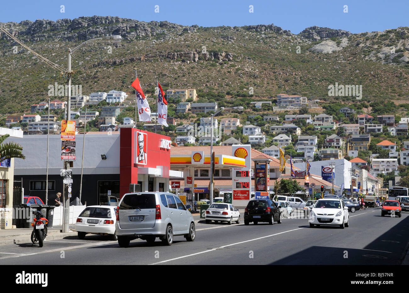 Fish Hoek a seaside resort town close to Cape Town South Africa with ...