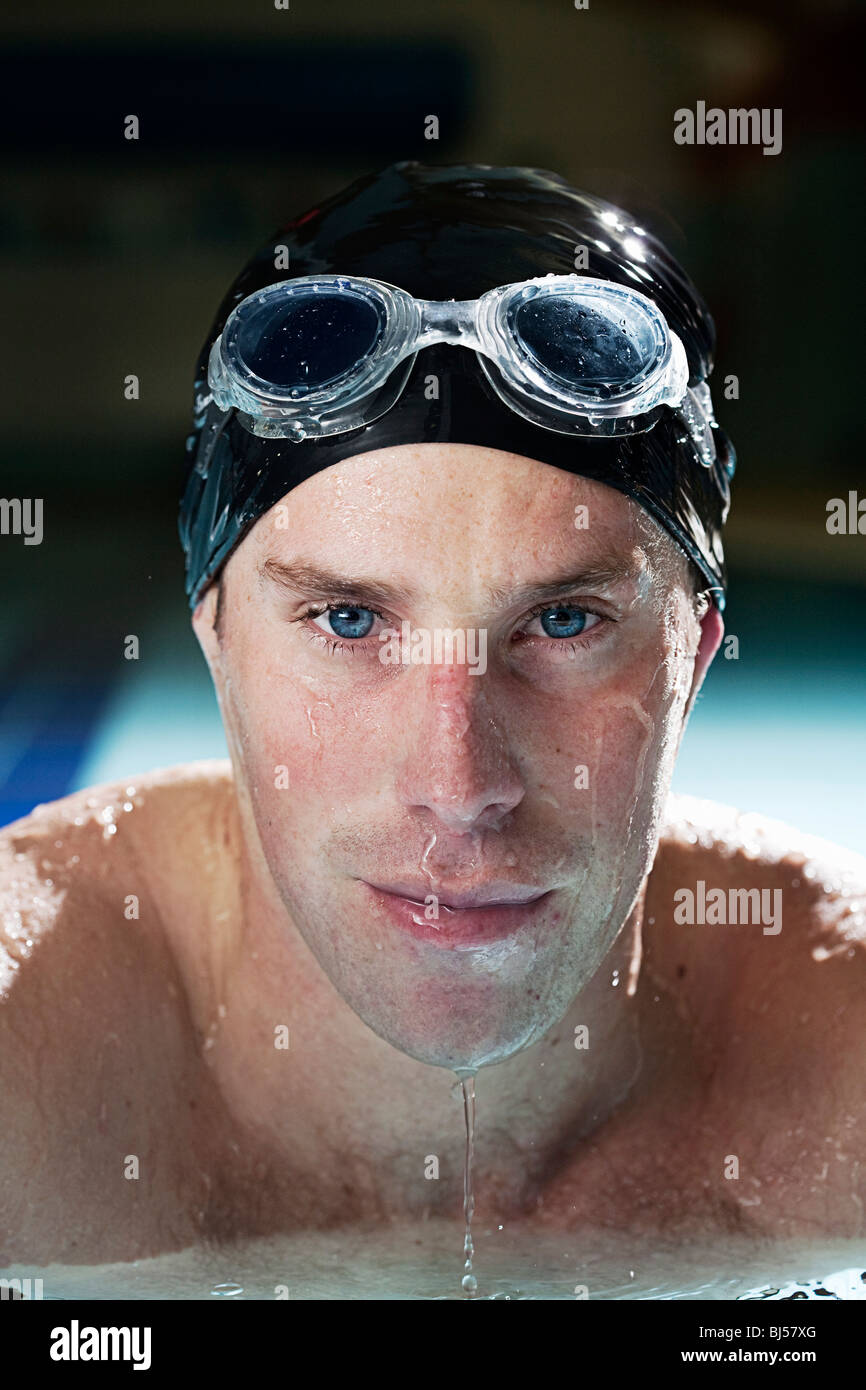 Man in Pool Stock Photo - Alamy