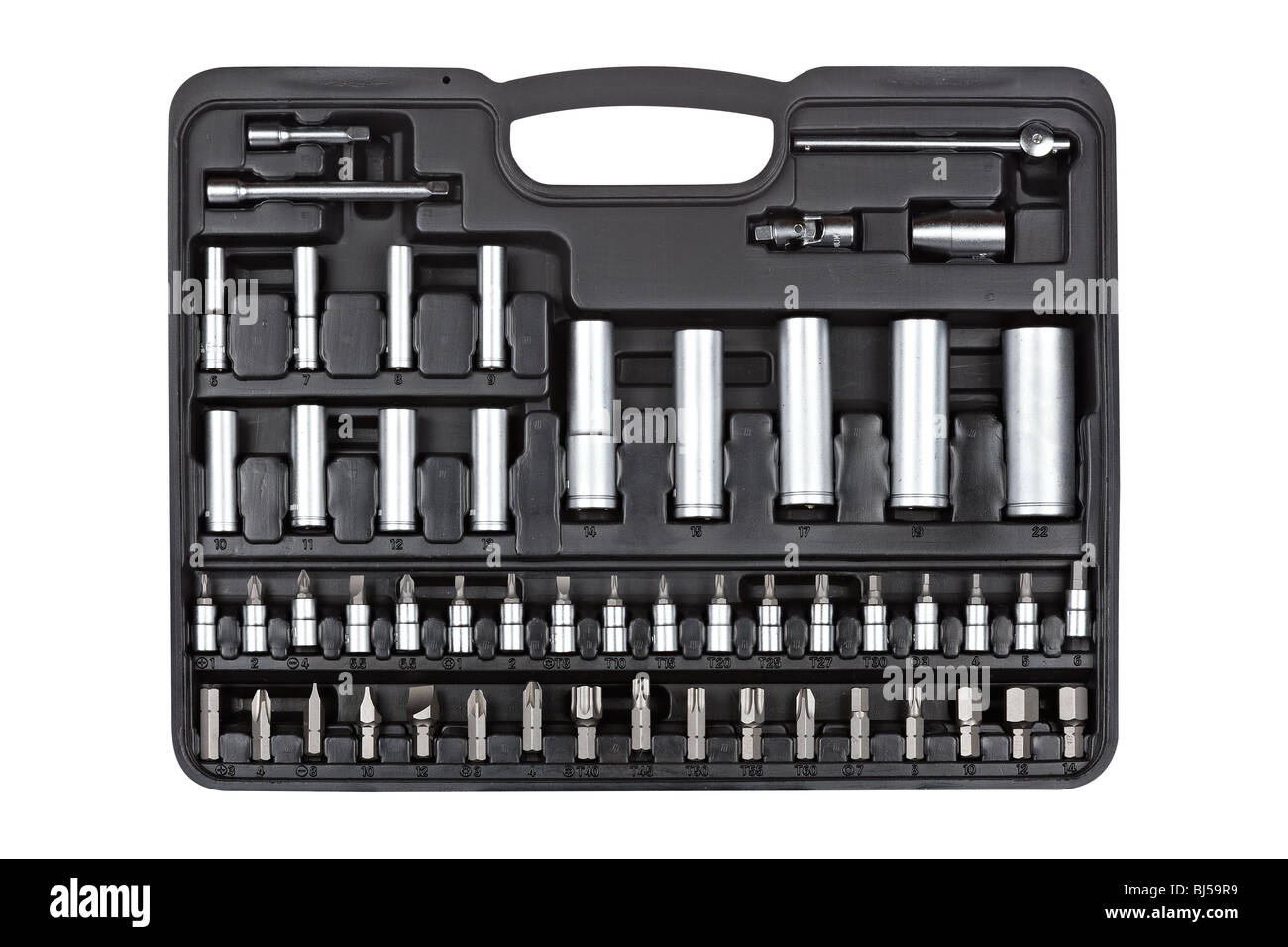 Socket wrench toolbox isolated on white background Stock Photo - Alamy
