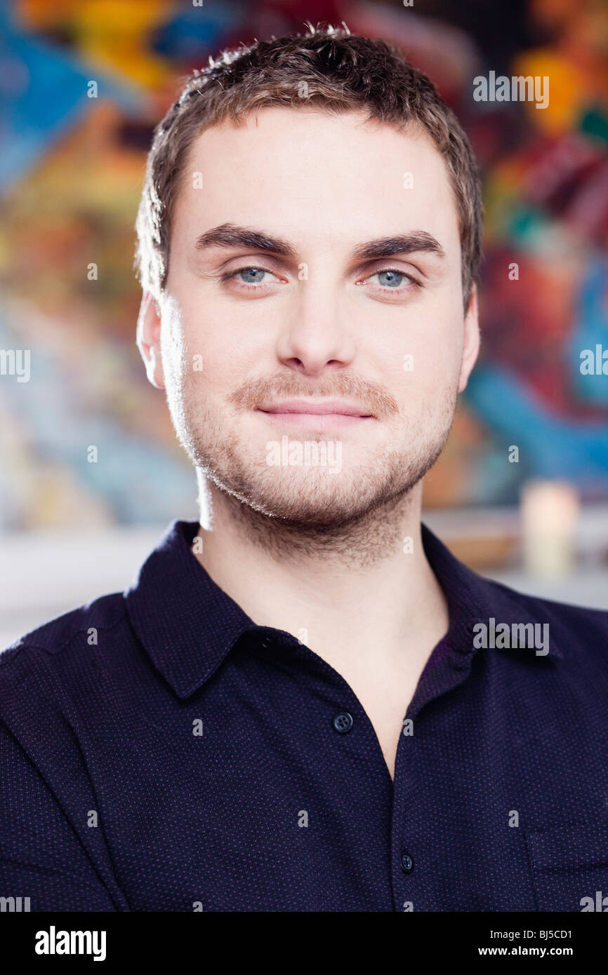 content man smiling Stock Photo - Alamy