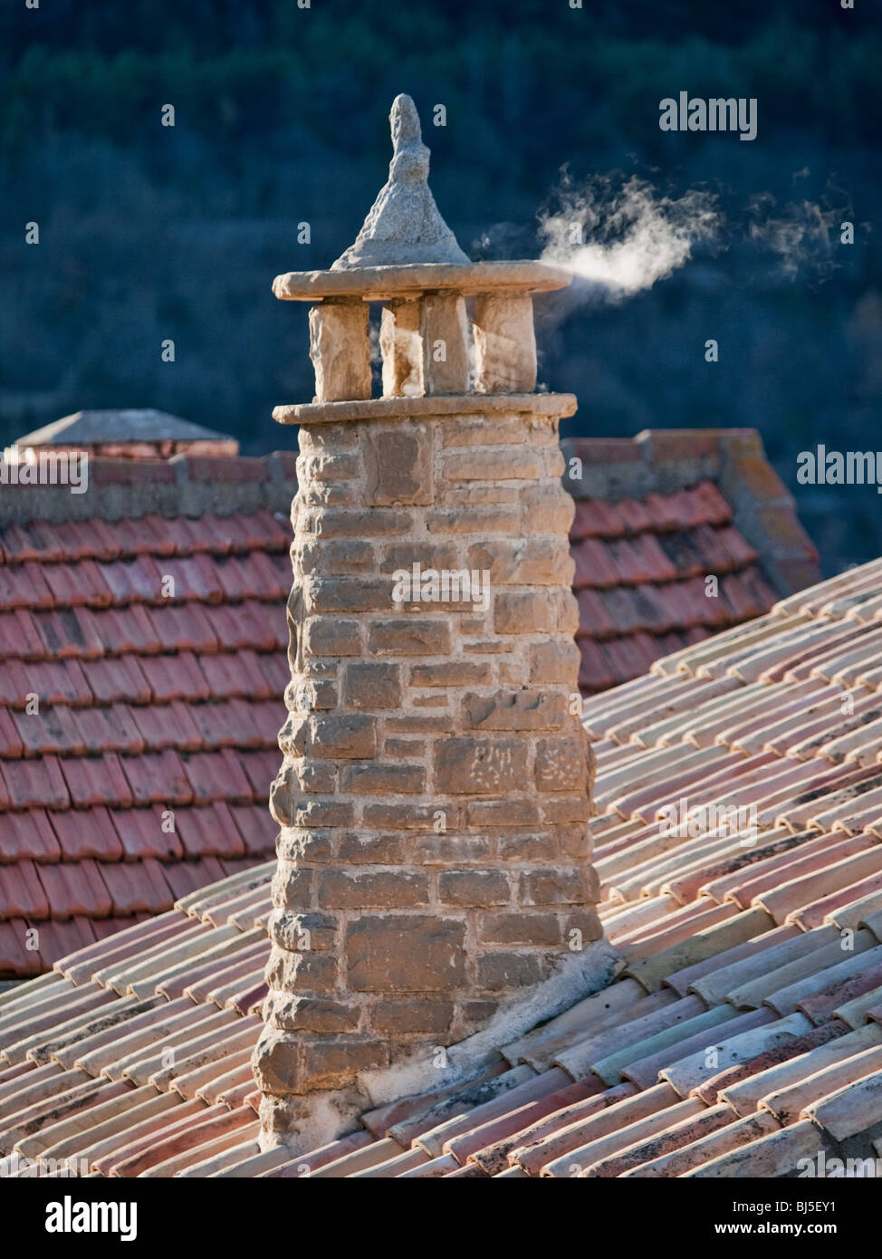 Chimney smoke smokestack roof hi-res stock photography and images - Alamy