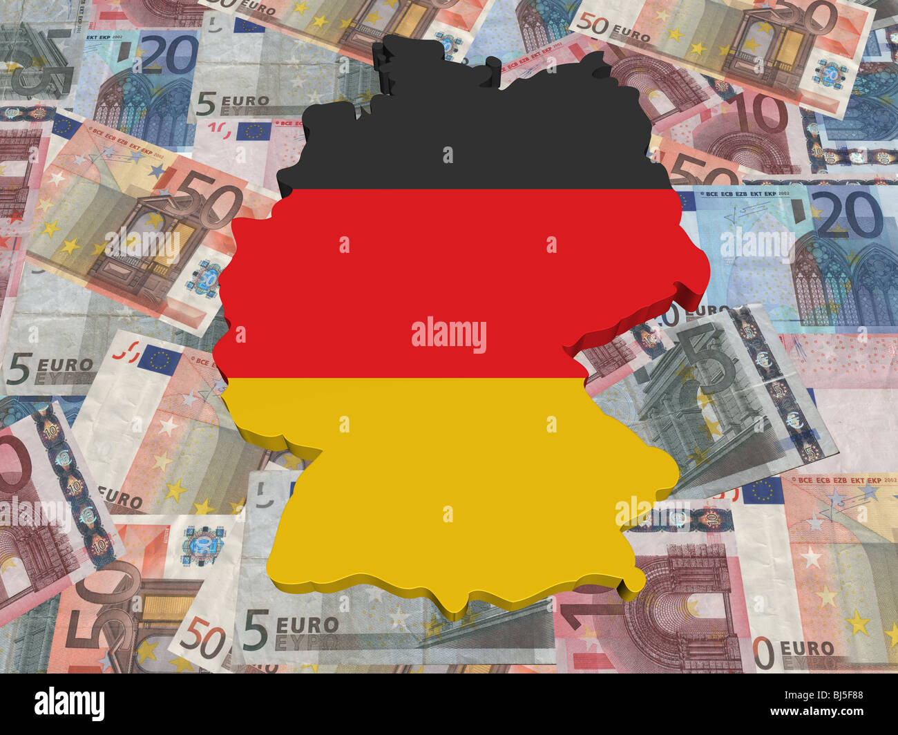 Germany flag map hi-res stock photography and images - Alamy