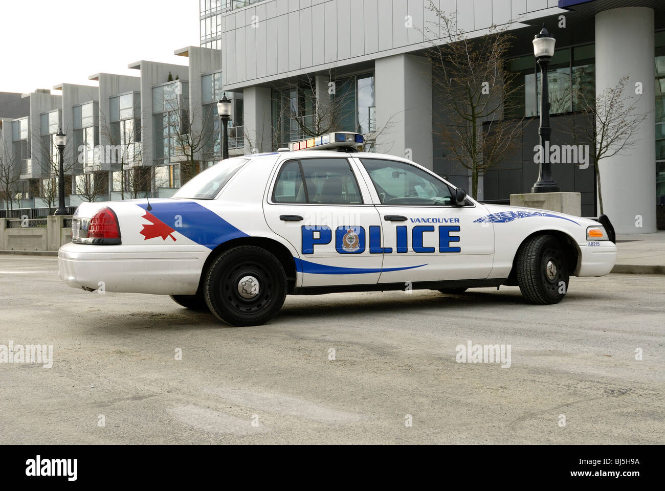 Vancouver Police car blocking the roadway Stock Photo - Alamy