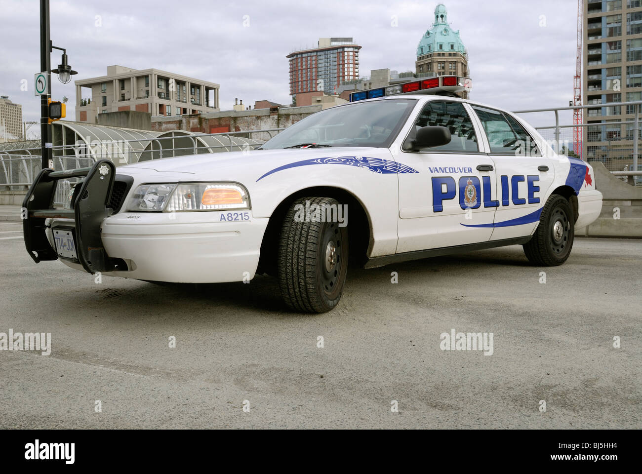 Vancouver Police car blocking the roadway Stock Photo - Alamy