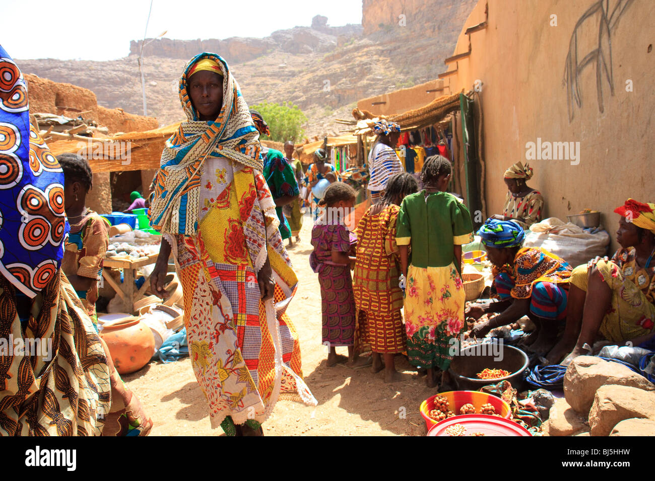 Africa Boni Fruit Vegetable Mali Market Stock Photo - Alamy