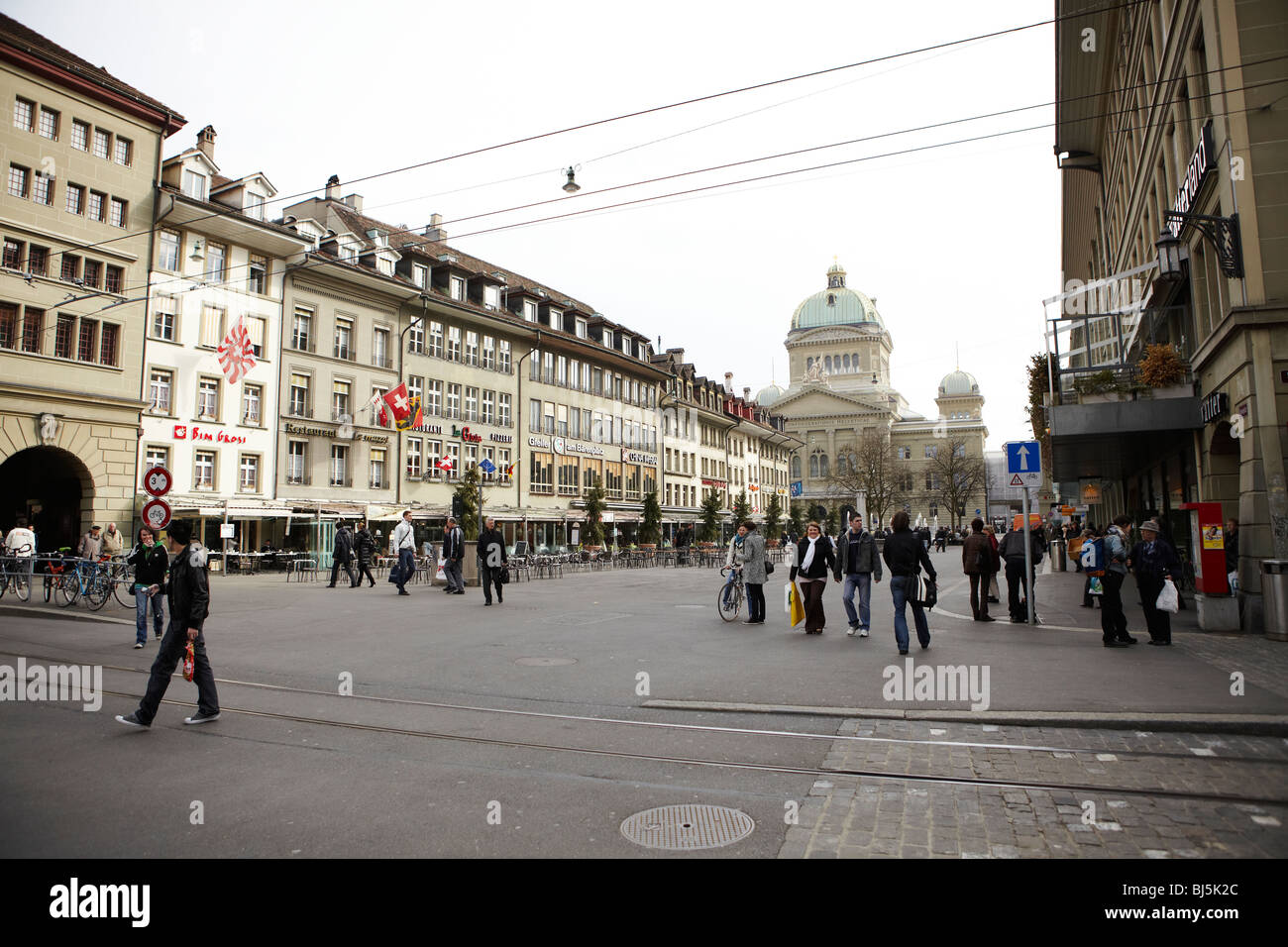Typical street in Bern, Switzerland Stock Photo - Alamy
