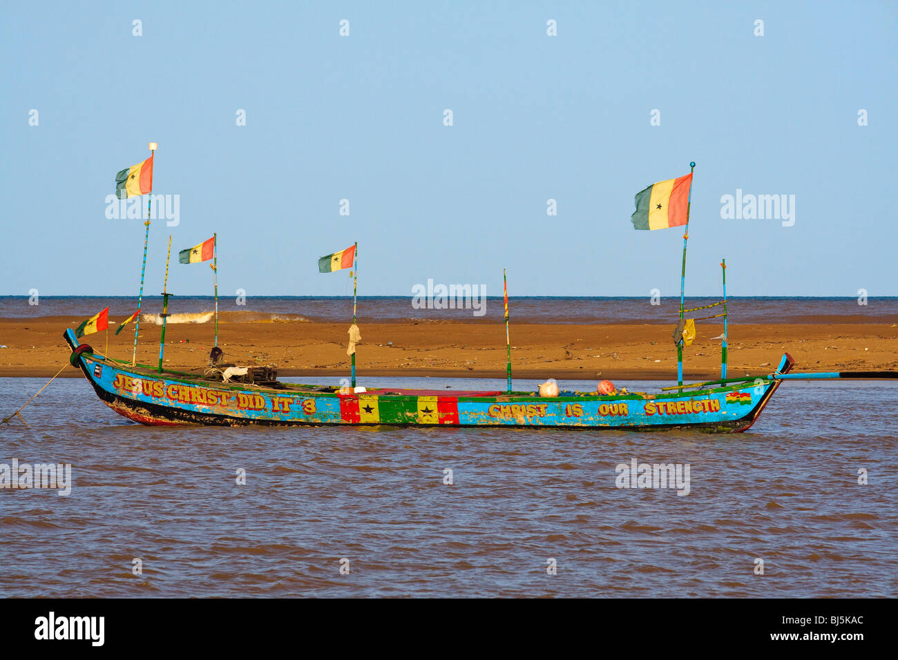 Africa Boat Ghana Port Shama Street Transport Stock Photo - Alamy