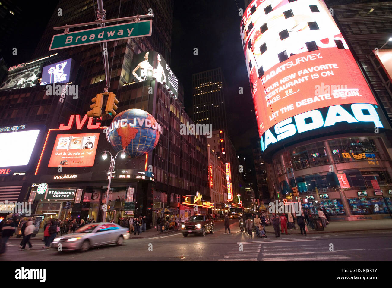 Broadway at night, New York City, USA Stock Photo - Alamy
