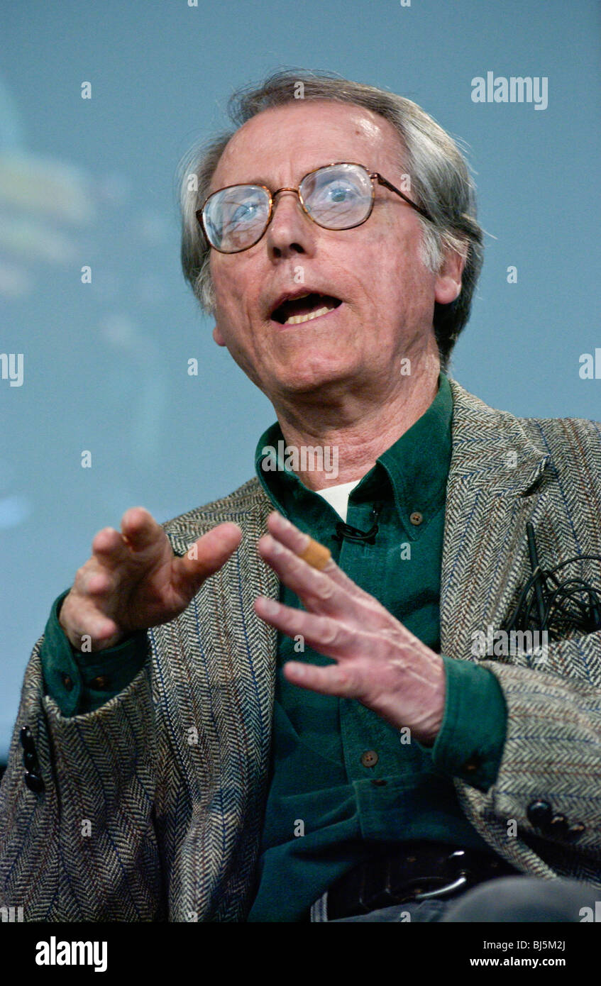 Don DeLillo American author and playwright pictured on stage discussing ...