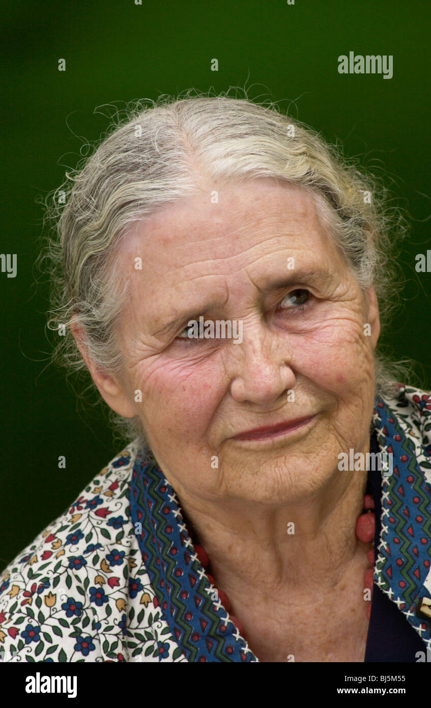Doris Lessing Iranian-born British author pictured at Hay Festival 2004 ...