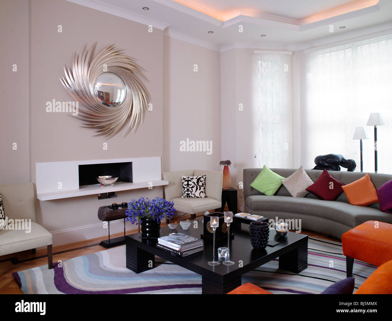 Modern living/sitting room in a west London house Stock Photo - Alamy