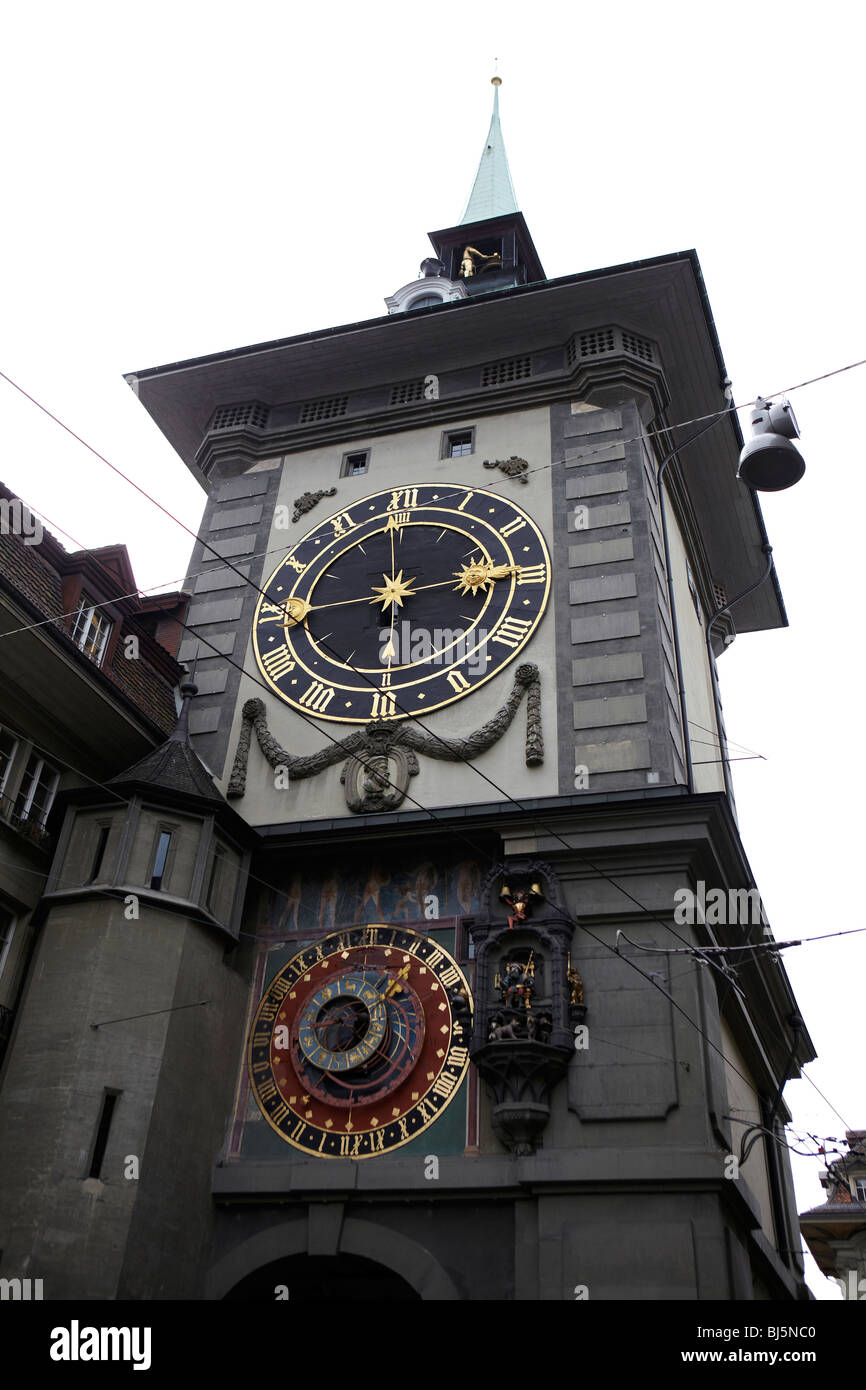 The Zytglogge clock tower on Kramgasse in Bern, Switzerland Stock Photo ...