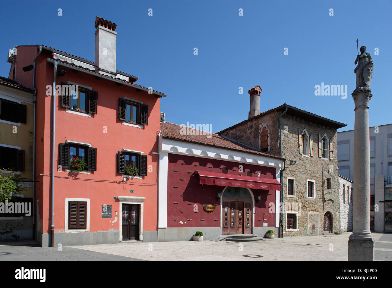 Koper,Carpacciov Square,Column of St Justin,Slovenia Stock Photo - Alamy
