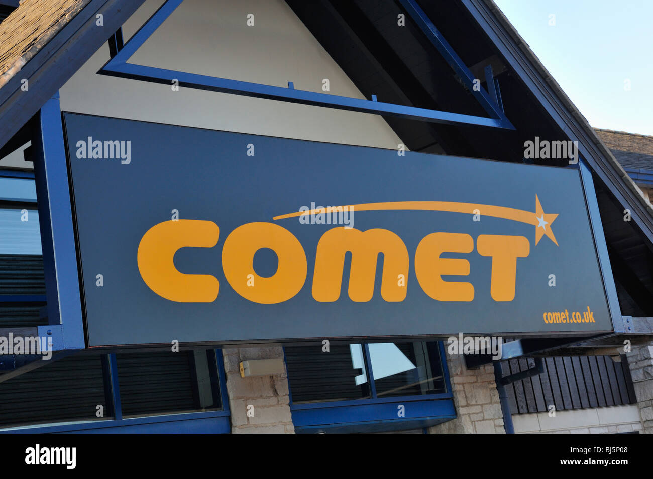COMET store, logo. The Old Showground, Kendal, Cumbria, England, United ...