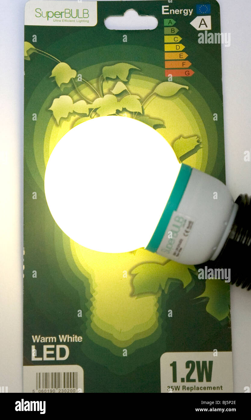 A-rated energy efficient LED lightbulb Stock Photo - Alamy