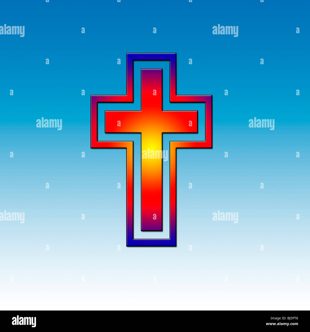Graphic Illustration of a Crucifix Stock Photo - Alamy