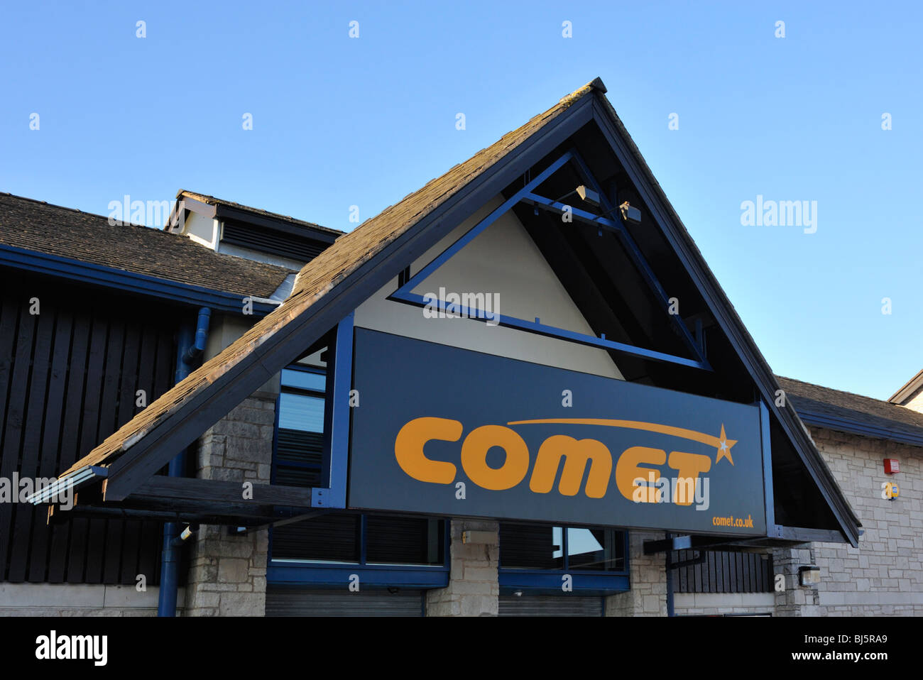 COMET store, logo. The Old Showground, Kendal, Cumbria, England, United ...