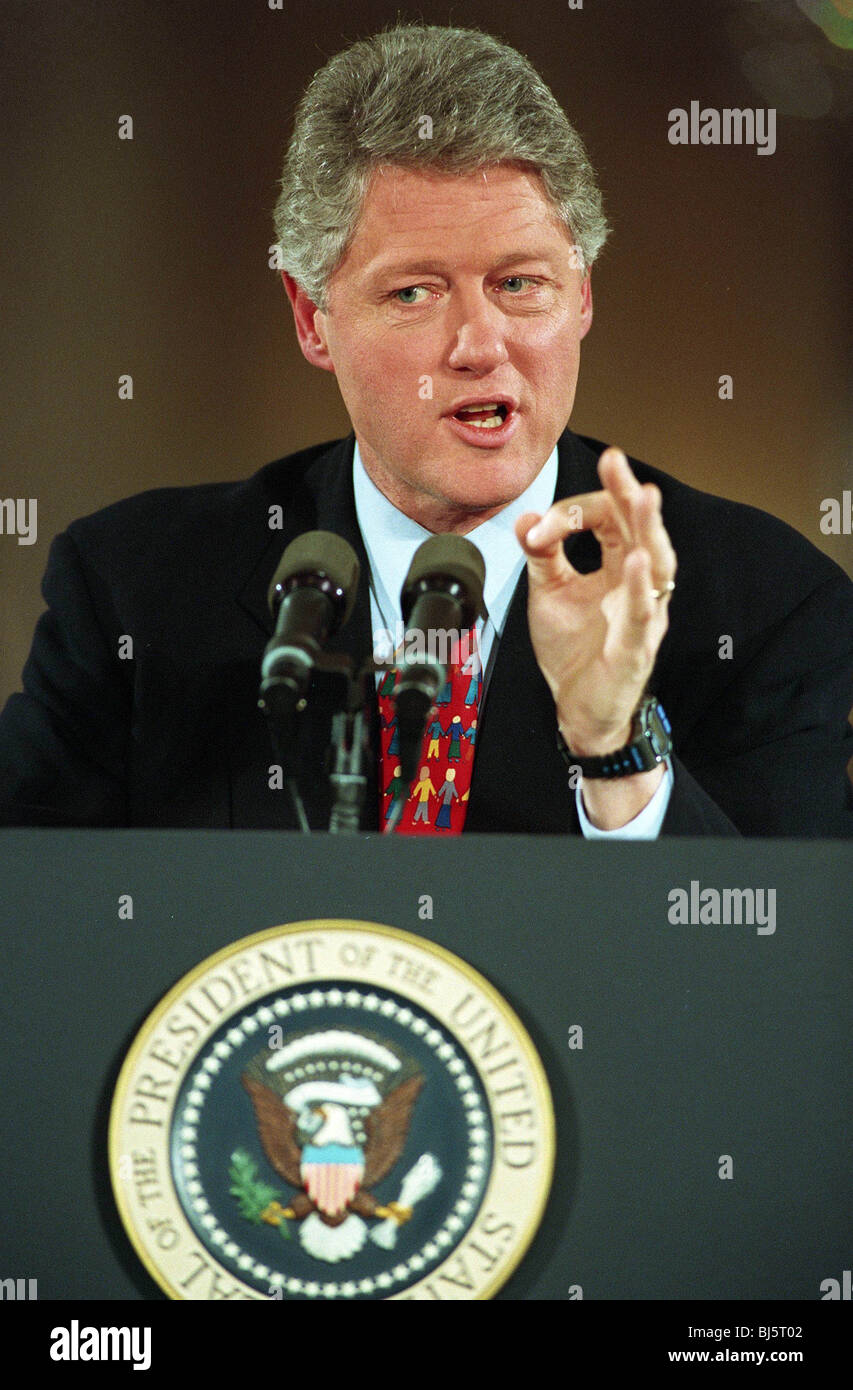 BILL CLINTON PRESIDENT OF THE U.S.A. 14 September 1995 Stock Photo - Alamy