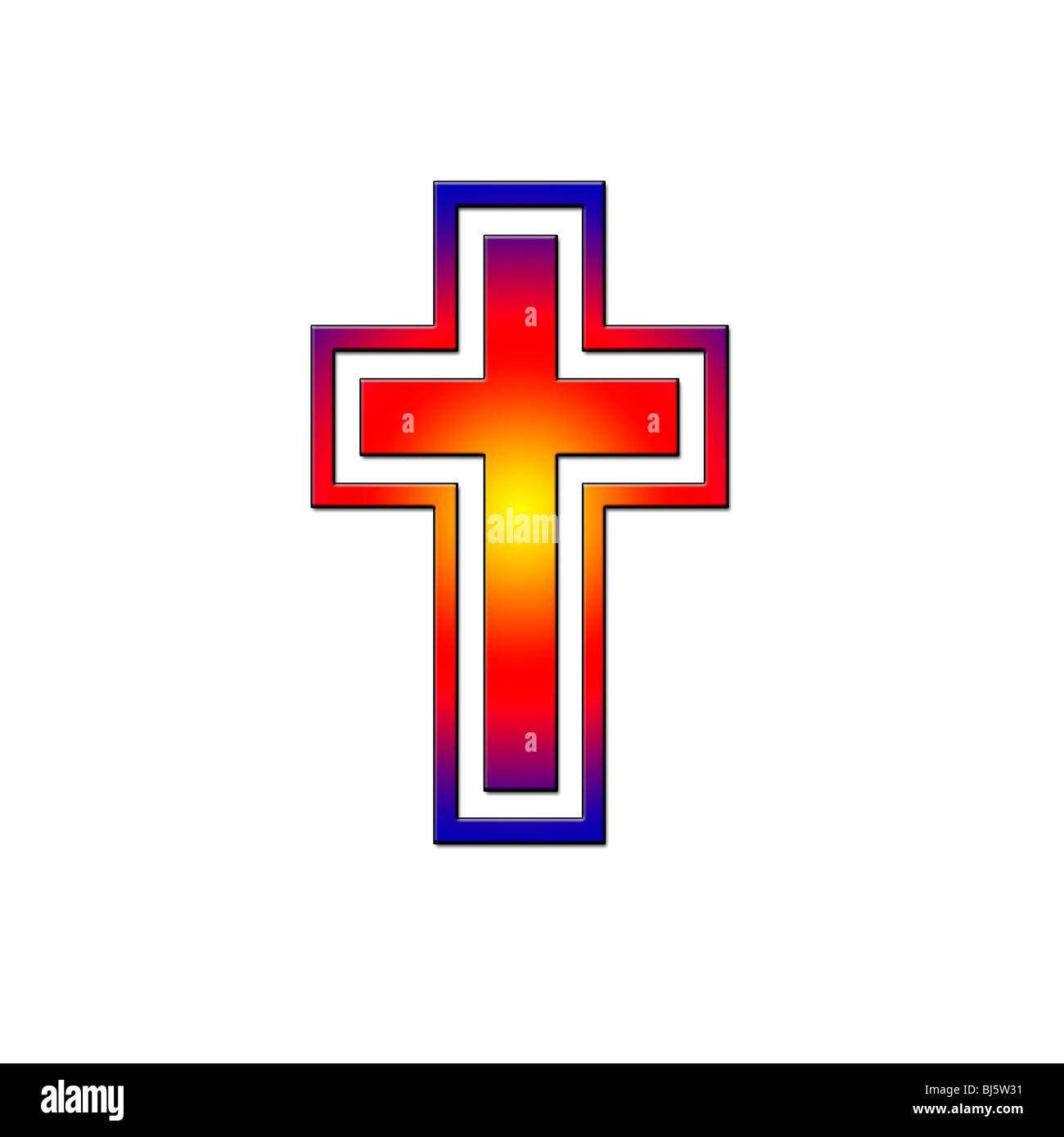 Graphic Illustration of a Crucifix Stock Photo - Alamy