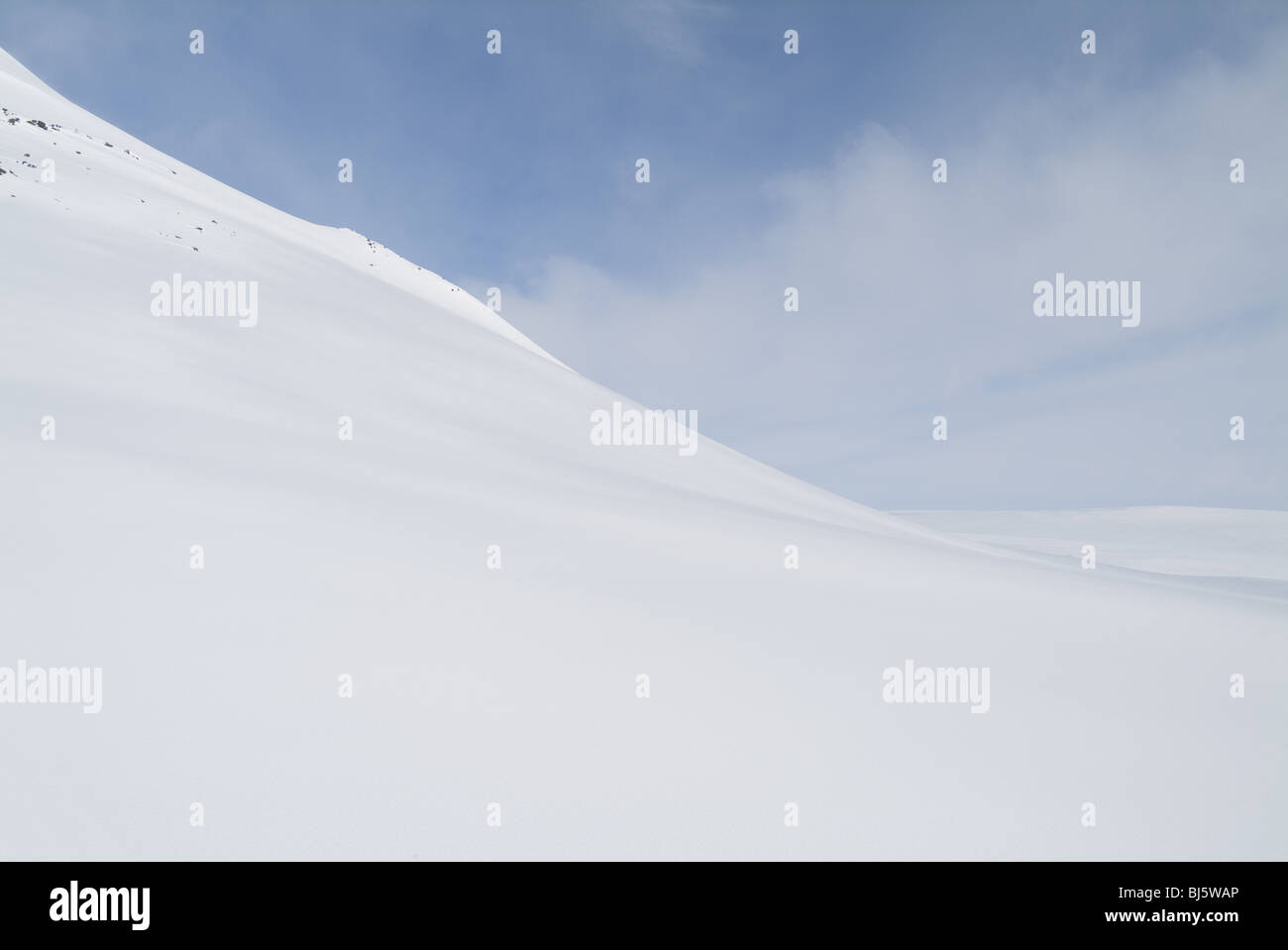 Finland Lapland snowy mountain landscape Stock Photo - Alamy