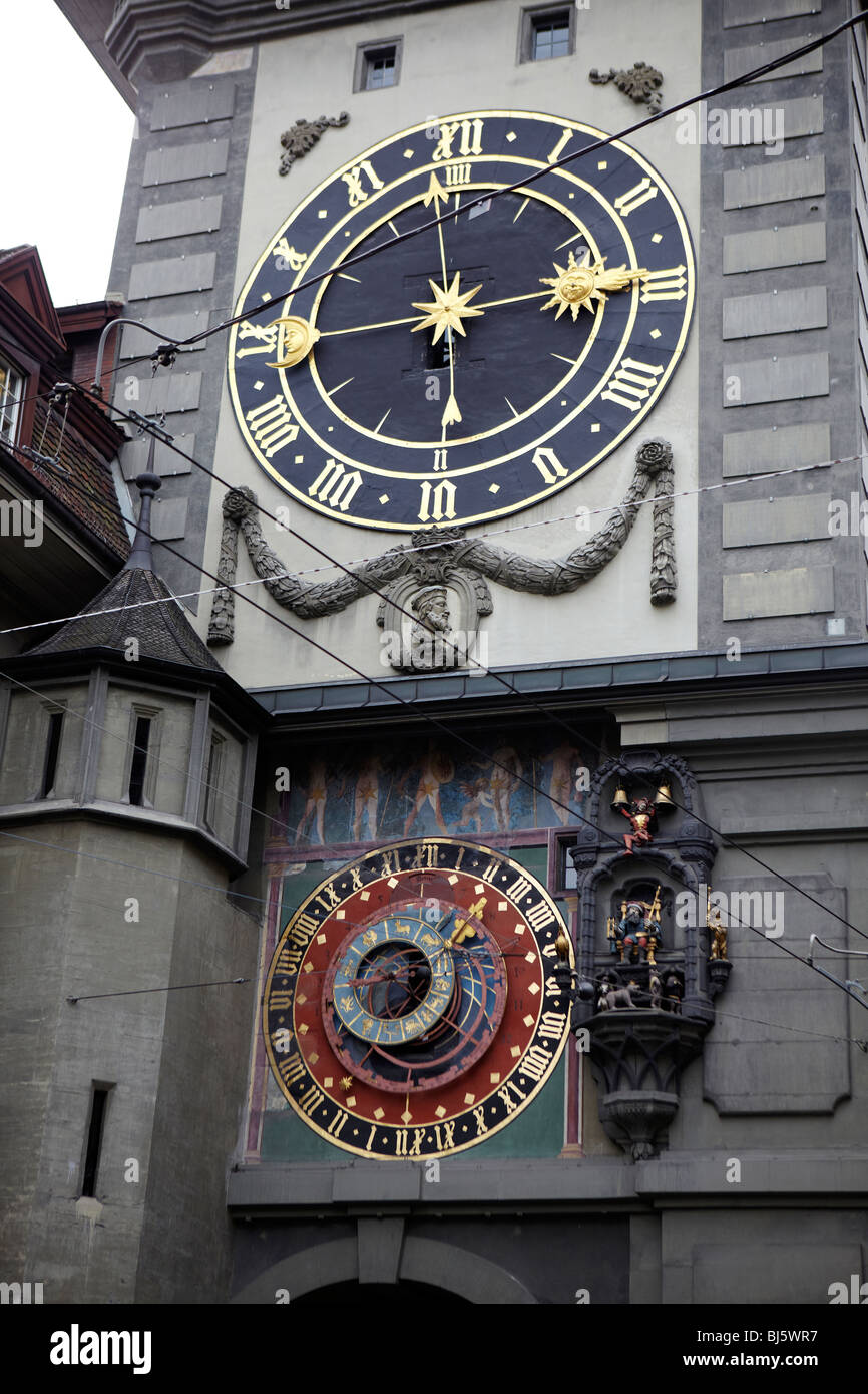 The Zytglogge clock tower on Kramgasse in Bern, Switzerland Stock Photo ...