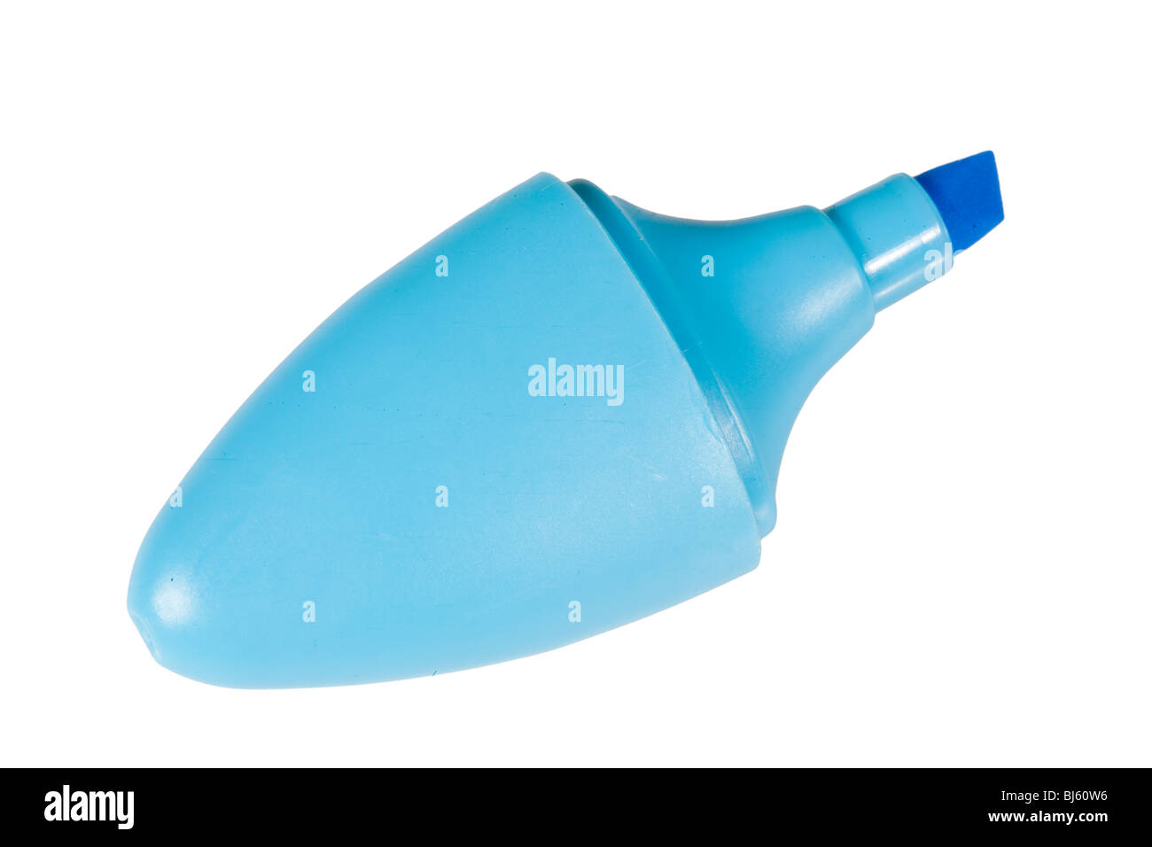 Blue Highlighter Pen on White Isolated Background Stock Photo - Alamy