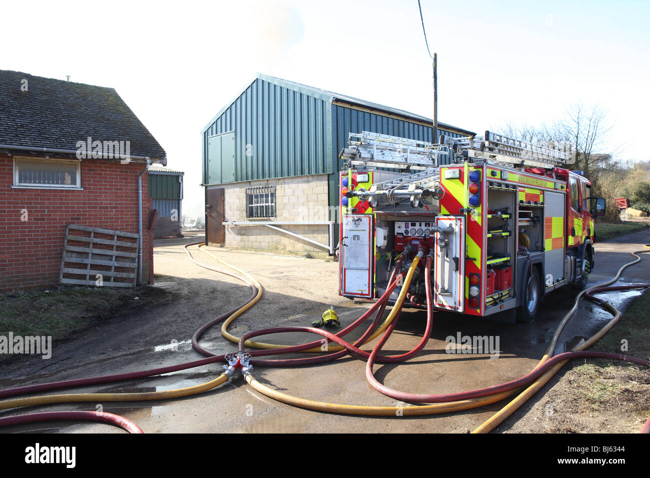 Fireman up ladder hi-res stock photography and images - Alamy