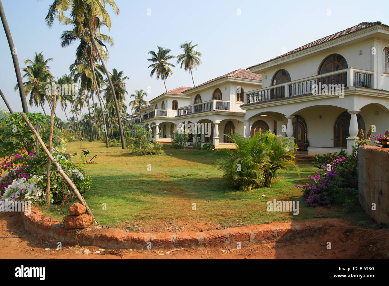 New villas of the Rio Resort Hotel by the Baga River Arpora Goa Stock ...