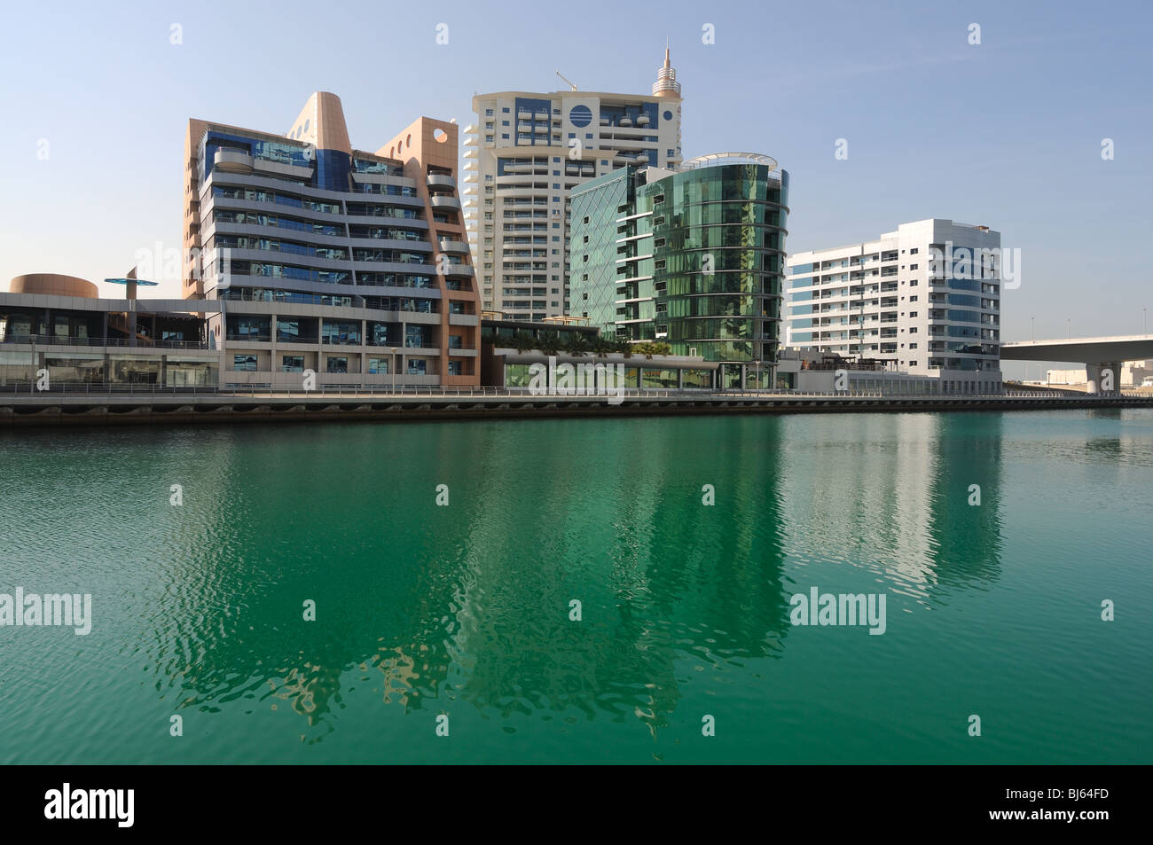 Waterside Buildings at Dubai Marina, United Arab Emirates Stock Photo ...