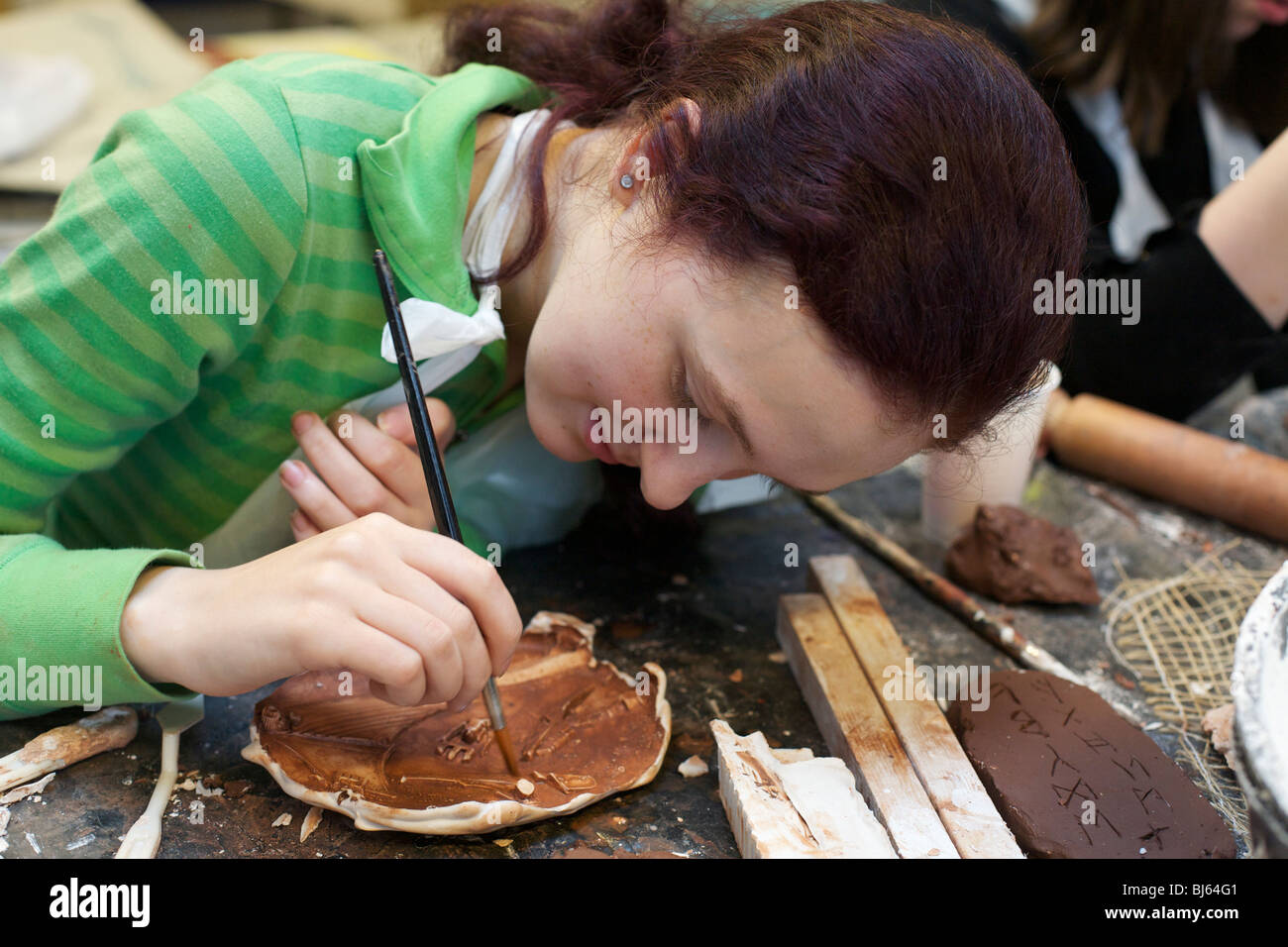 Students attending art class Stock Photo - Alamy