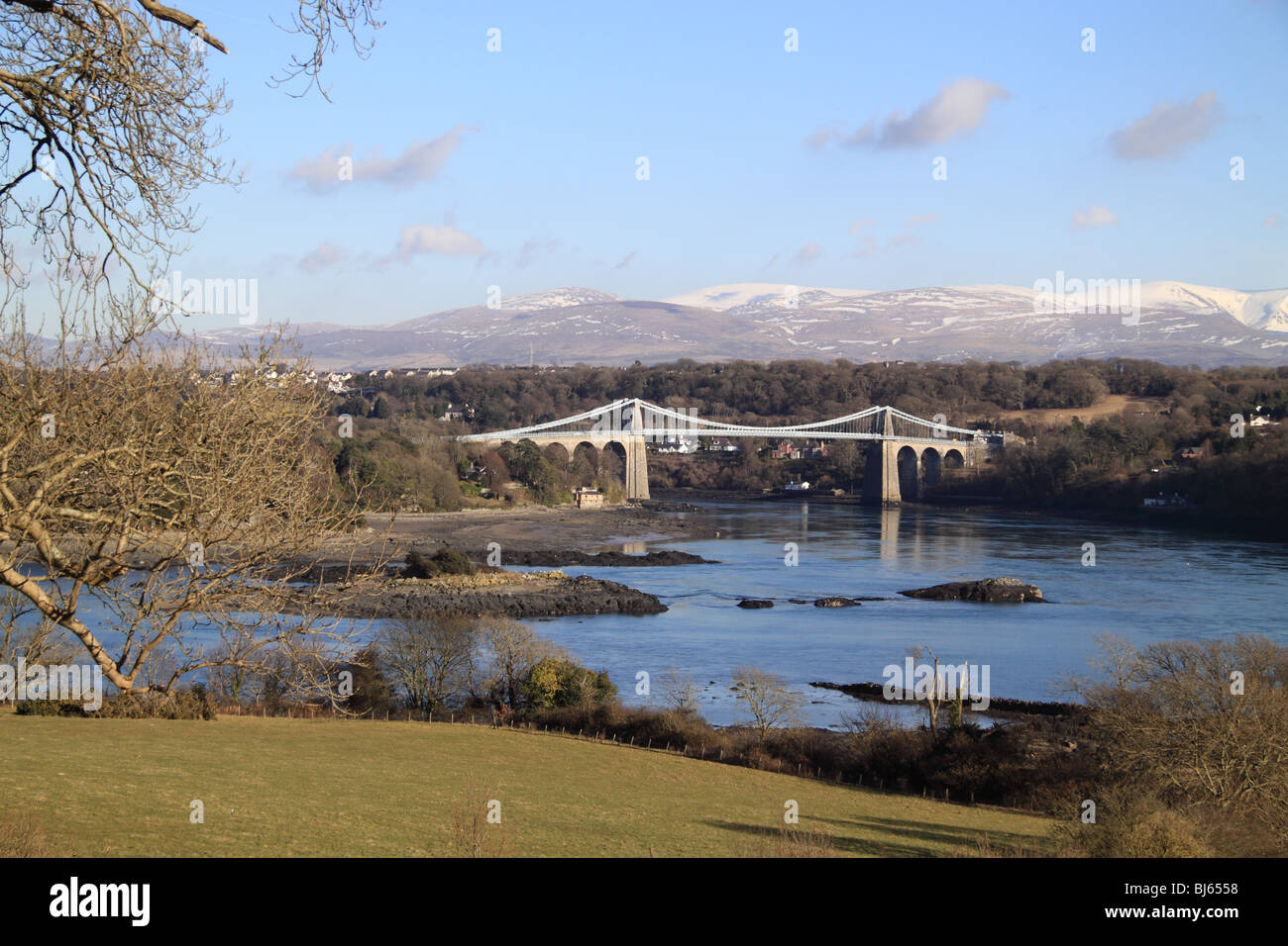 Menai bridge Anglesey Stock Photo - Alamy