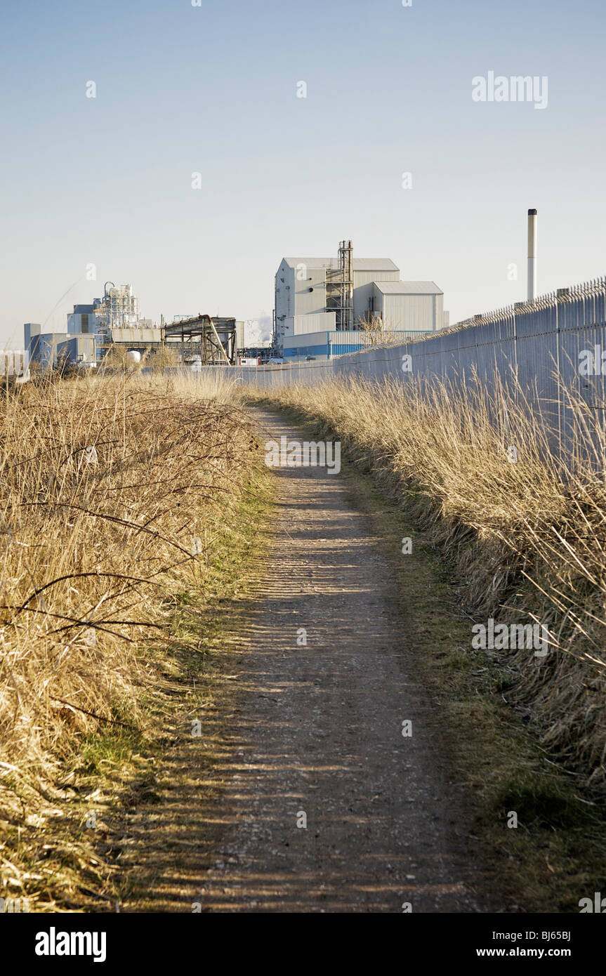 Pathway and factory in Lancashire,UK Stock Photo - Alamy