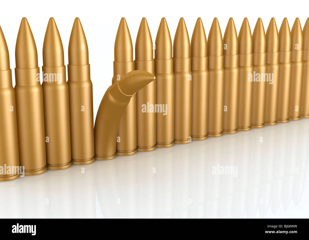 army of bullets illustration with an unique Stock Photo - Alamy