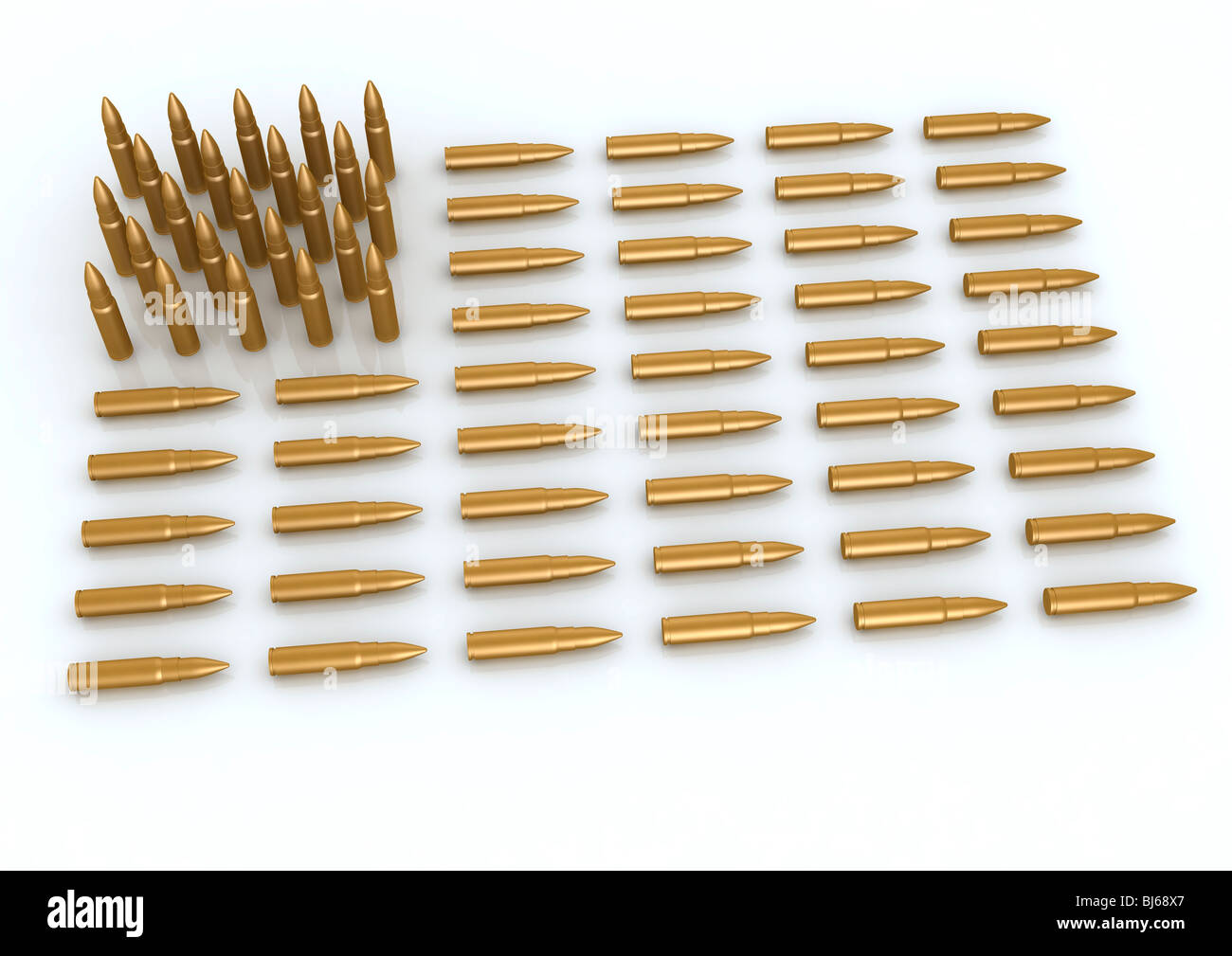 american flag made with bullet Stock Photo - Alamy
