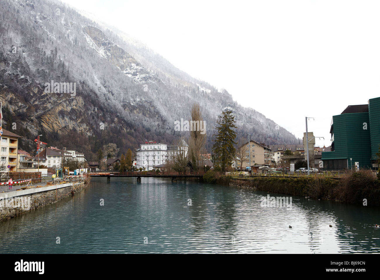 River Aare in Unterseen in Interlaken, Switzerland Stock Photo - Alamy