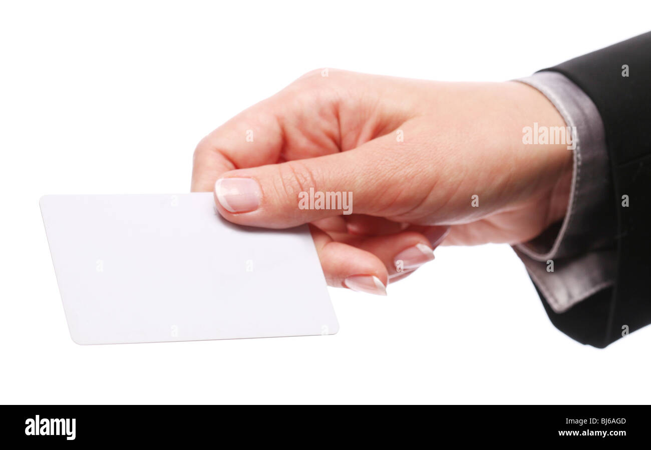 Credit card in the hand of women Stock Photo - Alamy