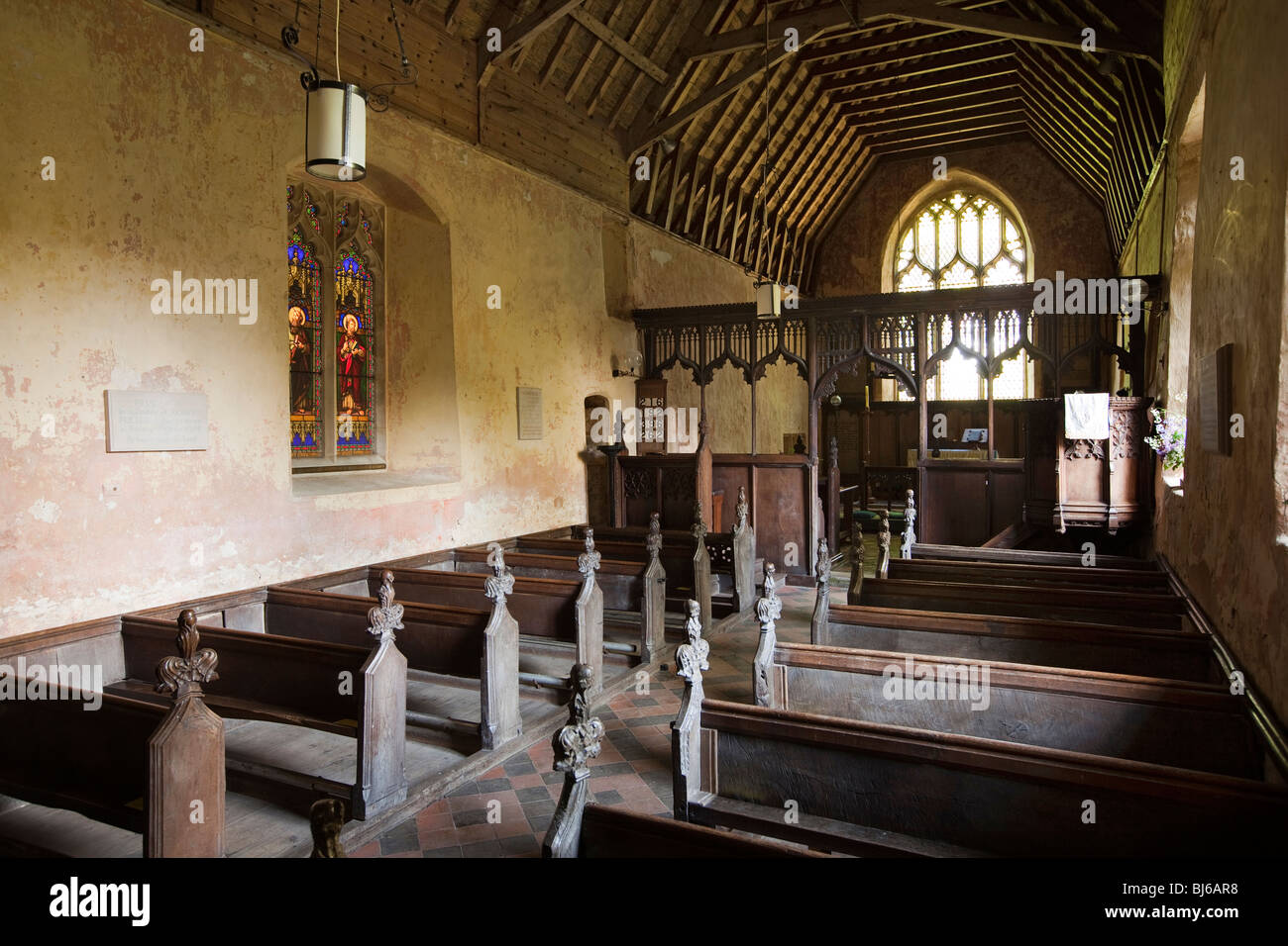 UK, England, Norfolk, Horsey, All Saints thatched parish church ...