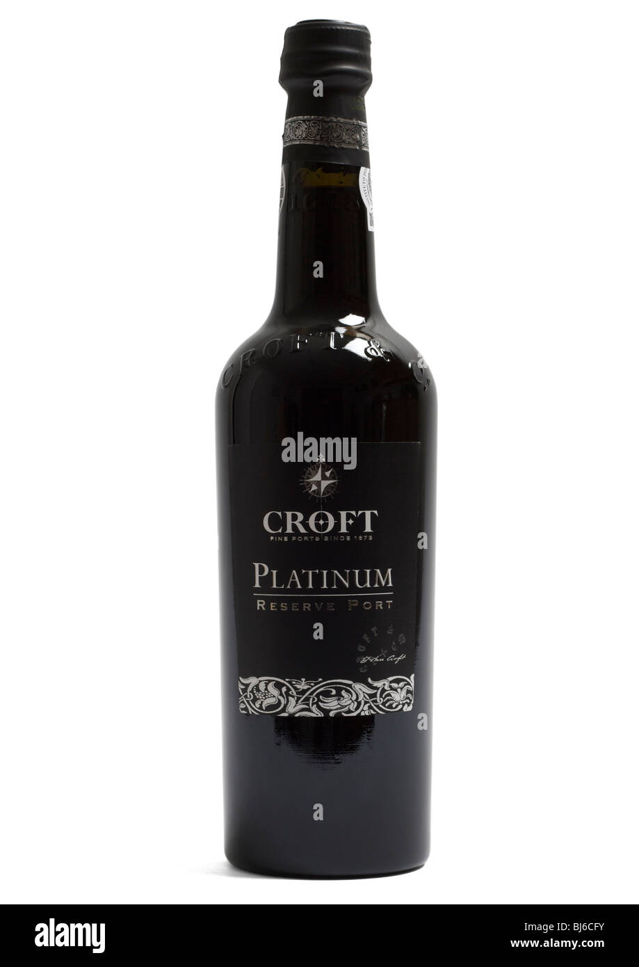 Bottle of croft platinum reserve port on white background Stock Photo - Alamy